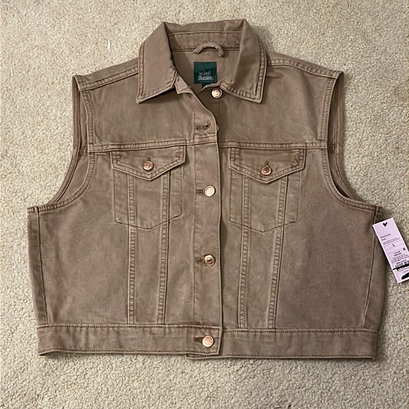 wild fable | Jackets & Coats | Nwt Wild Fable Light Brown Denim Jean ...